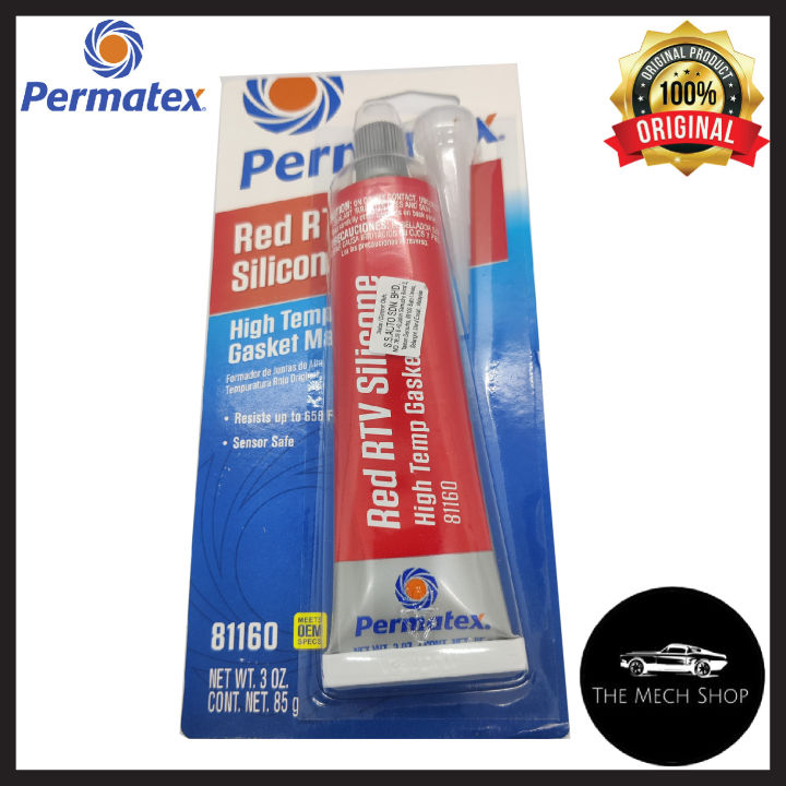 (100% Original) Permatex High-Temp 26B RTV Silicone RED Gasket Maker ...