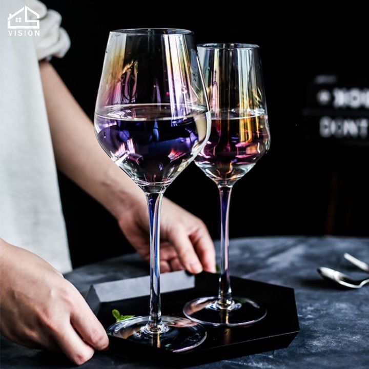Vision Colorful Red Wine Glass Cup Goblet White Wine Glass Creative ...