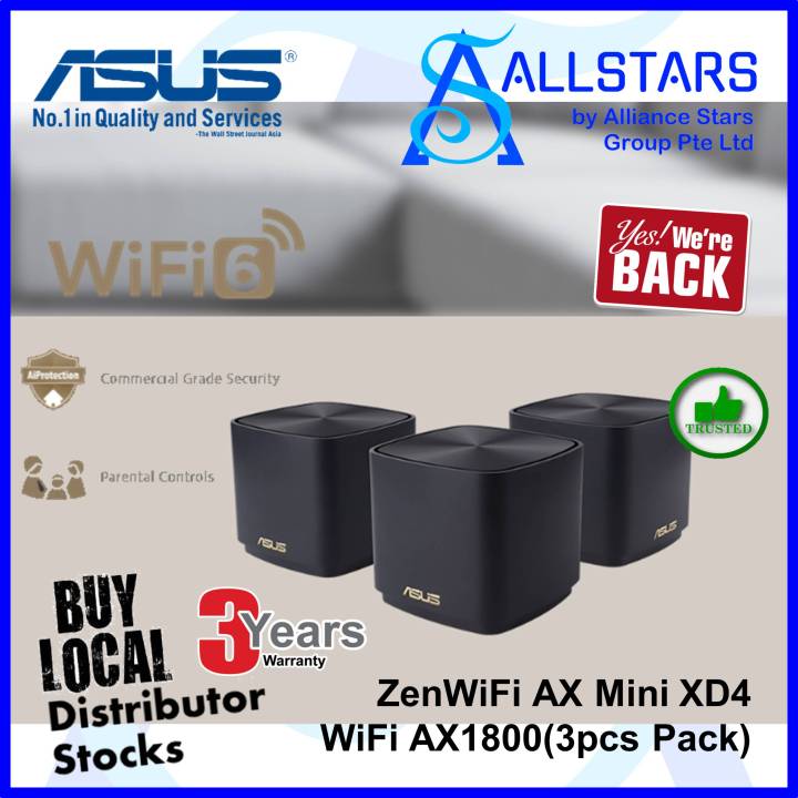 (ALLSTARS : We are Back PROMO) ASUS XD4 (3pieces Pack) ZenWiFi AX Mini ...