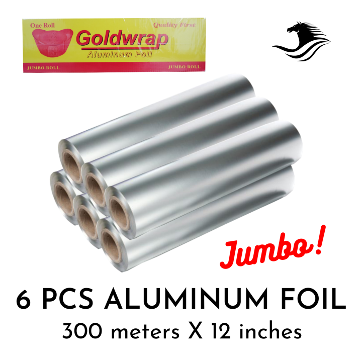 GOLDWRAP Aluminum Foil Jumbo Roll 300M X 12" (6 PIECES) | Lazada PH