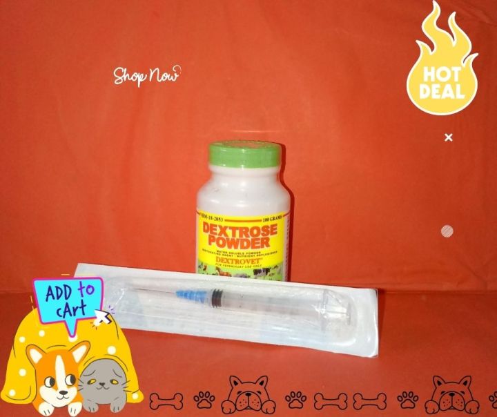 DEXTROVET Dextrose Powder 100g with 1 FREE 3ml SYRINGE | Lazada PH