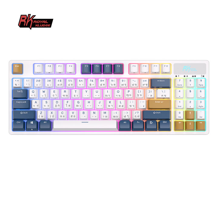 Royal Kludge RK89 RGB Hotswap RK คีย์ไทย - English คีย์บอร์ดไร้สาย ...