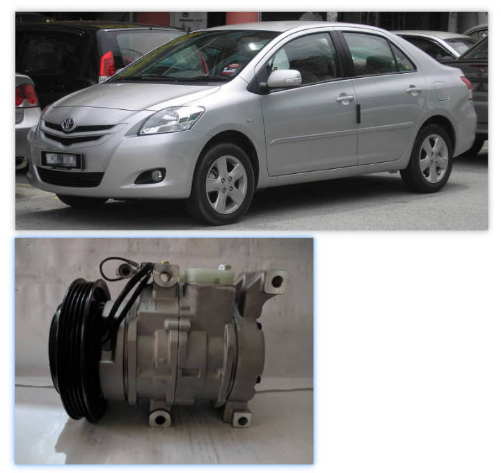 Toyota Vios Compressor Aircon 2008-2013 Model 2nd Generation Batman ...