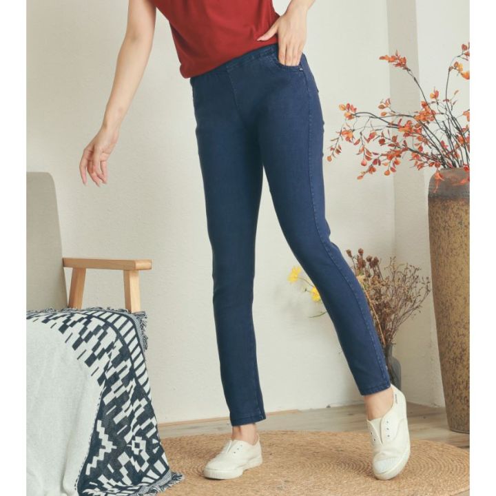 VD1602 -M'SIA Ready Stock Women Elastic Casual Long Pants Jeans Long ...
