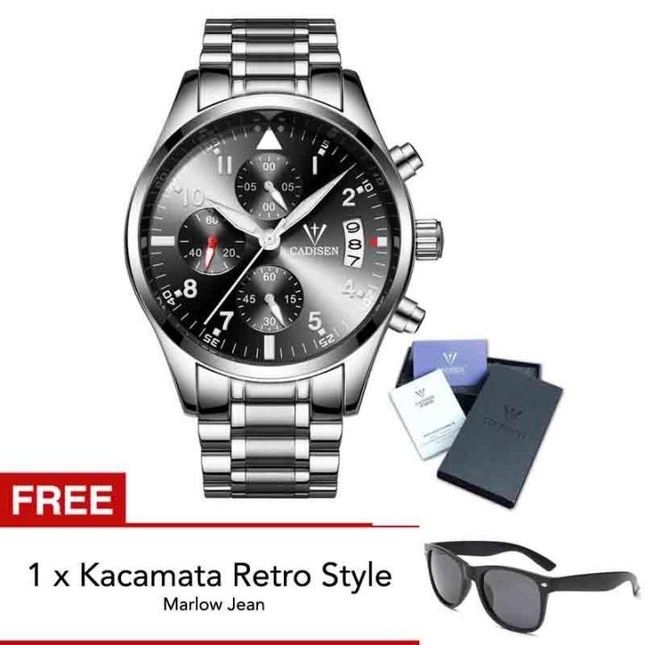 CADISEN Jam Tangan Pria Fashion Luxury Quartz Watch Sport Wristwatches ...