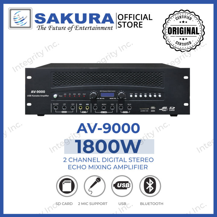 SAKURA AV-9000 1800 WATTS MIXING AMPLIFIER | Lazada PH