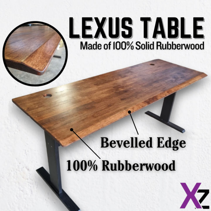 Lexus Table Arc Solid Rubberwood Table Ergonomic Table with strong ...