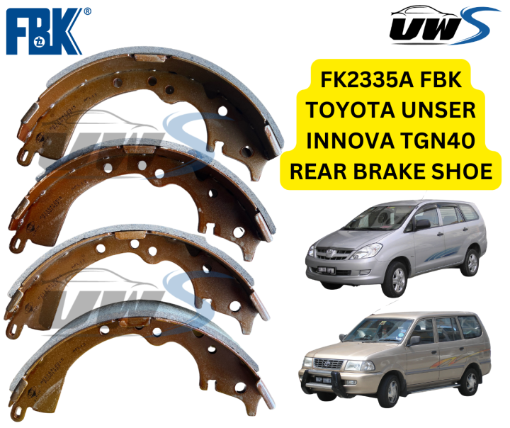 FK2335A FBK TOYOTA UNSER INNOVA TGN40 REAR BRAKE SHOE | Lazada