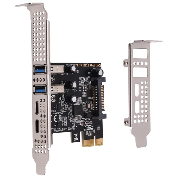 PCI Expansion Card PCI-E to USB 3.2 PCI Express Card PCIE Card 4-Ports ...