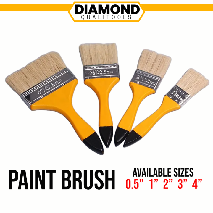 DiamondQualiTools PAINT BRUSH - Sizes 1/2" 1" 2" 3" 4" - Multipurpose ...