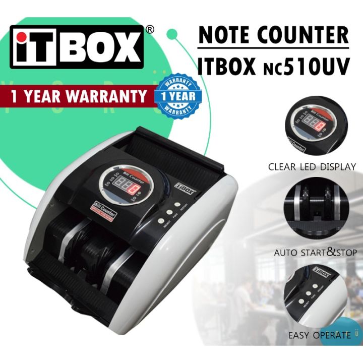iTBOX Note Counter Machine NC-510UV | Money Cash Counting Machine ...