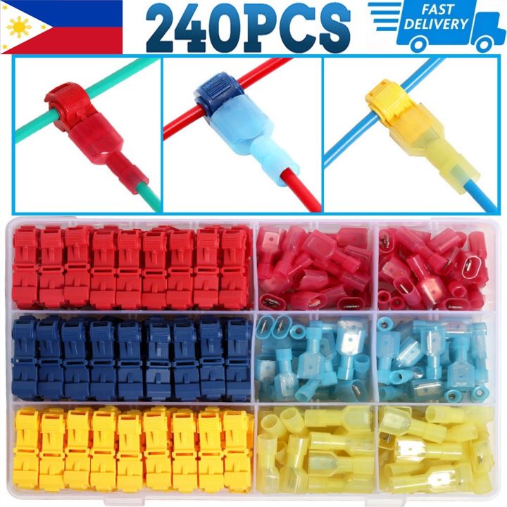 120/240PCS T-Tap Wire Connectors Splice Electrical Wire Terminals ...