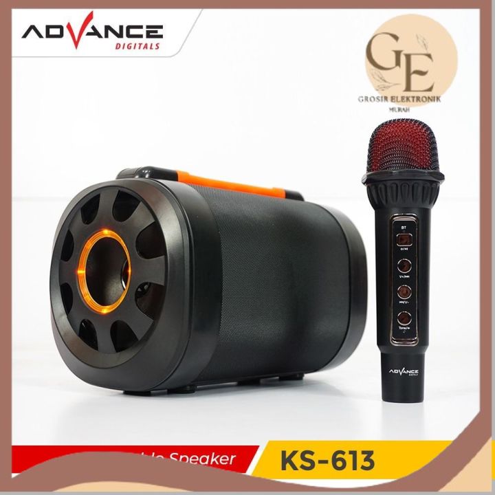 Advance Speaker Portable Bluetooth KS613 KS 613 FREE 1 Microphone Wireless Sudah SNI Garansi ...