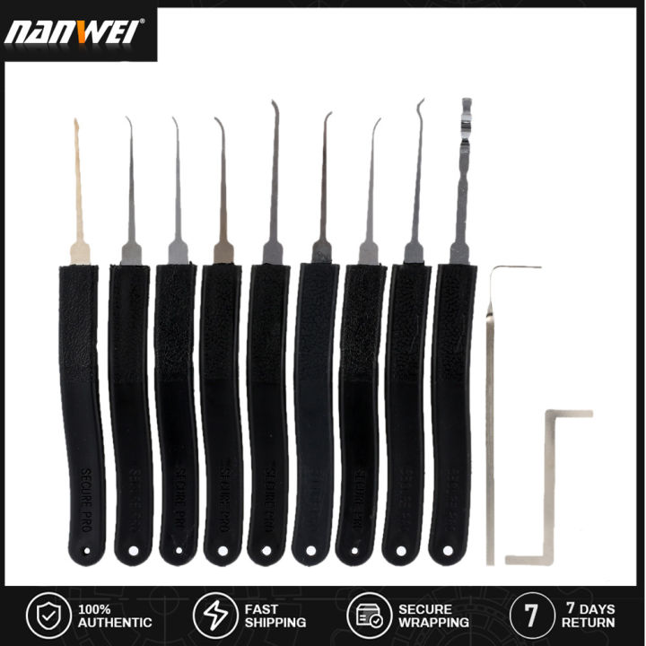 NANWEI 9pcs Door Lock Pick Quick Opener Tools Set Professional ...