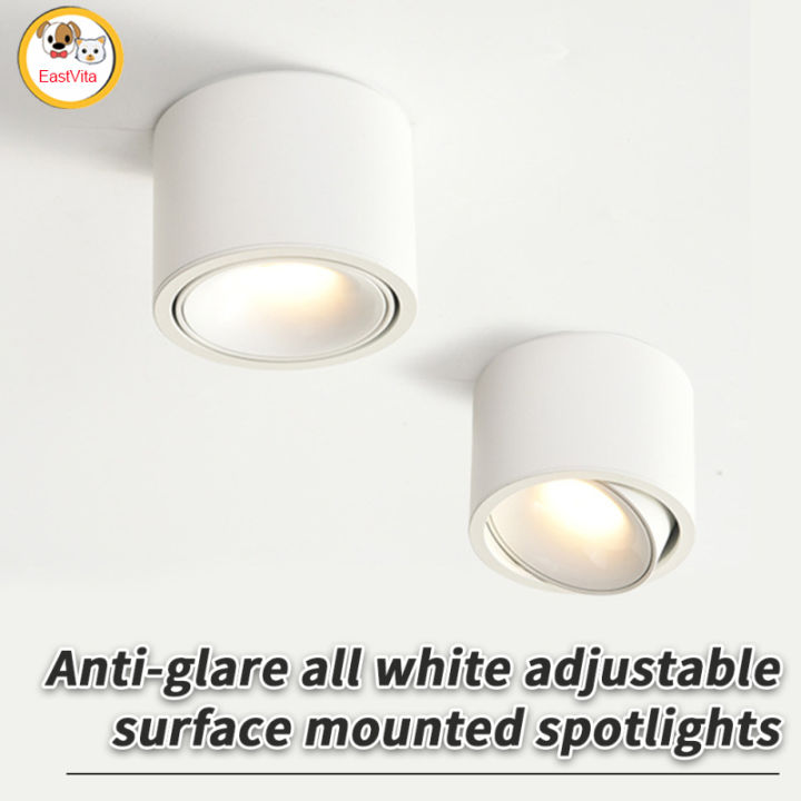 Circular Surface Mounted LED Downlights 7W 3000k Warmlight Ultra Thin ...