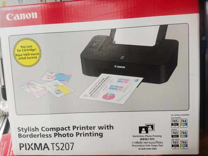 PRINTER CANON PIXMA TS207 WITH CARTRIDGE (PRINT ONLY) | Lazada PH