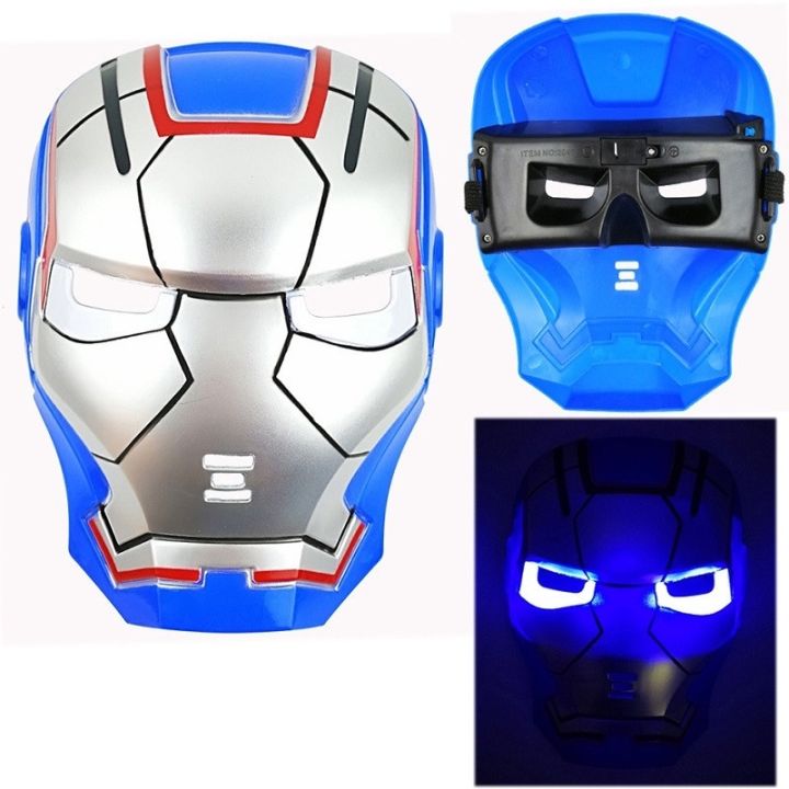 Avengers Iron Man Figurine Light Ironman LED Mask Helmet Model Toys ...