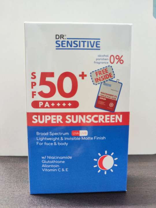 Dr. Sensitive Super Sunscreen SPF 50 PA++++ | Lazada PH