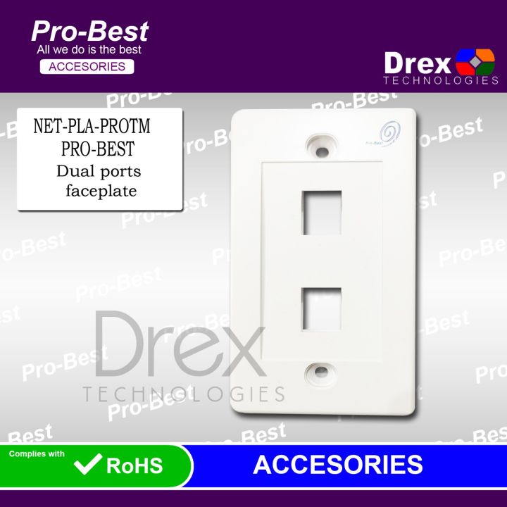 Probest (2pcs) Faceplate Wallplate 2 gang Duplex Dual Taiwan Made High ...