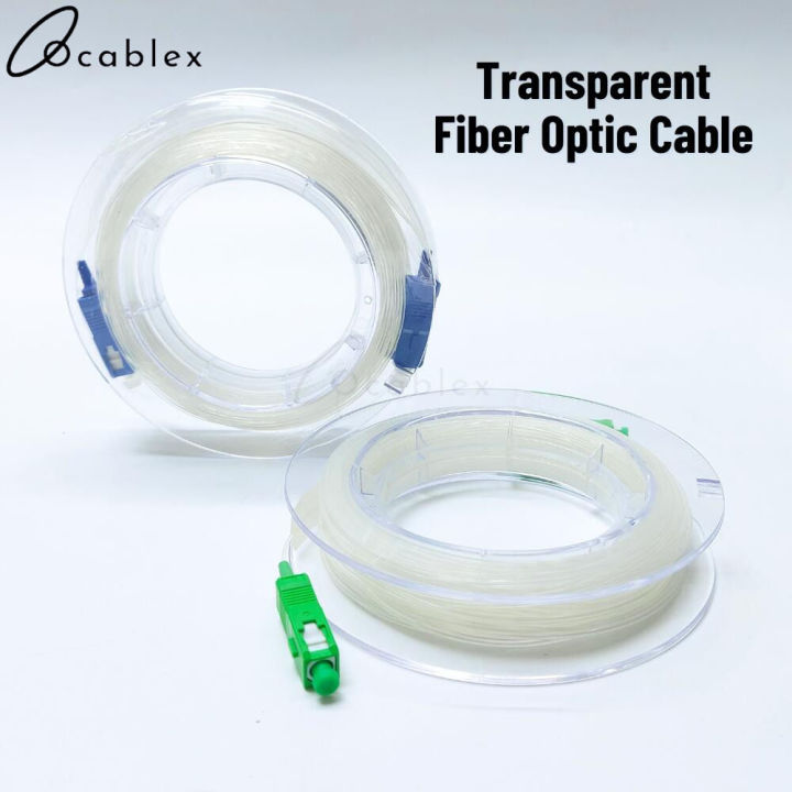 Indoor Transparent Fiber Optic Cable G657A2 SC UPC APC Invisible ...