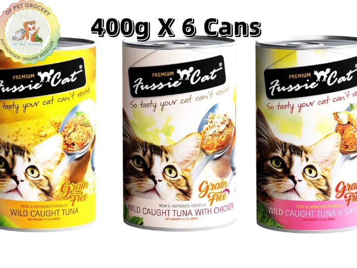 Fussie Cat Grain Free Wet Food 400g X 6 Canned | Lazada