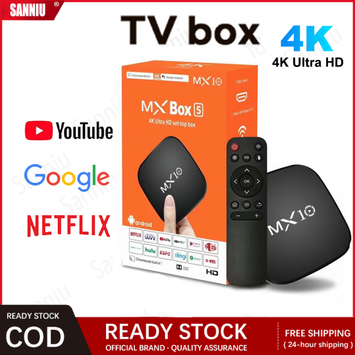Android TV Box Ultra 4K HD With Google/Netflix/Disney+ Wifi Smart TV ...