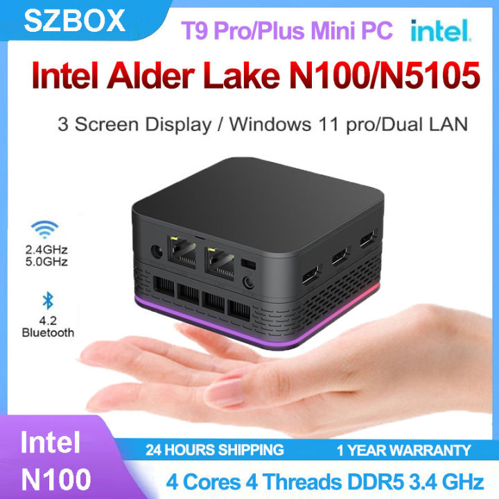 【PH LOCAL SHIP】T9 Pro Plus Intel N5105/N100 Mini PC Small Pocket Computer Windows 11 Pro DDR4 ...