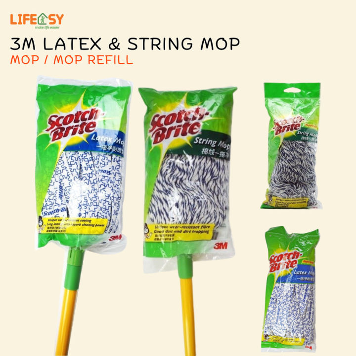 3M Scotch-Brite Non-Woven R2 Latex Mop / Cotton String Mop / Refill ...