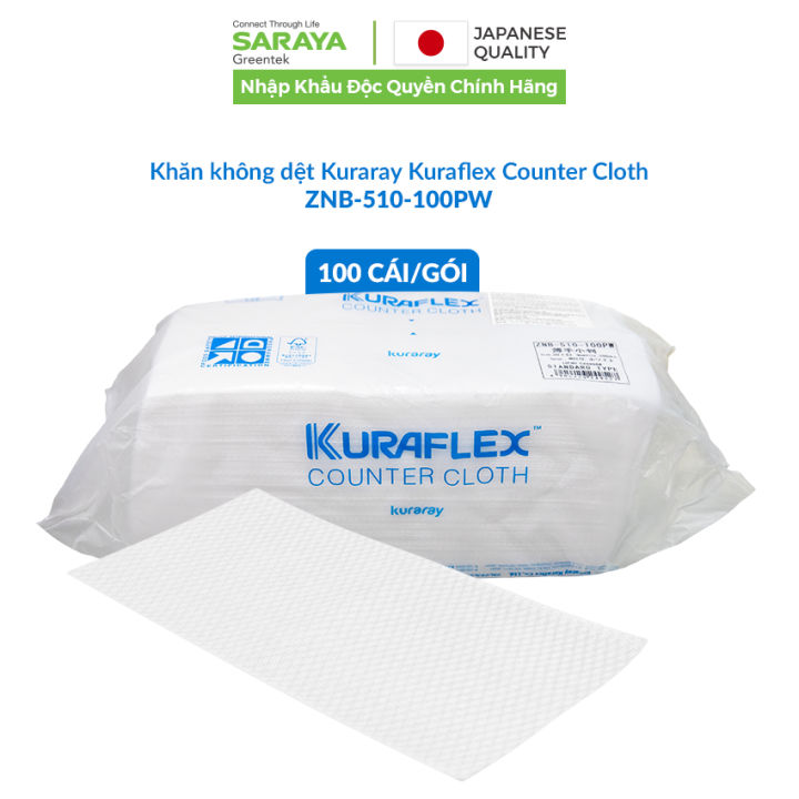 Khăn vải không dệt Kuraray Kuraflex Counter Cloth ZNB, dùng để lau bề ...