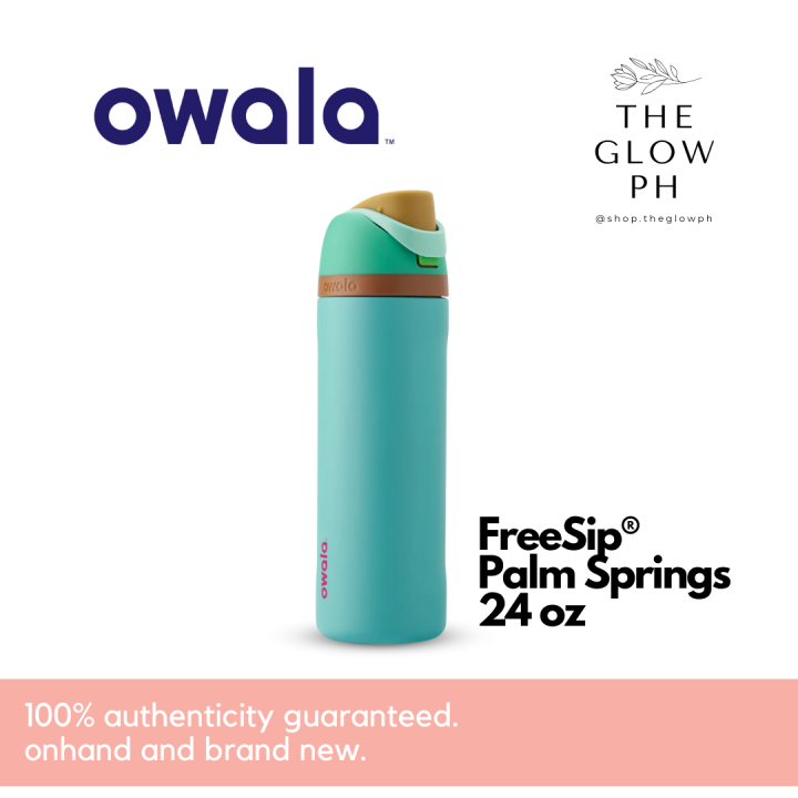 [AUTHENTIC] OWALA FreeSip Water Bottle - Palm Springs 24oz | The Glow ...