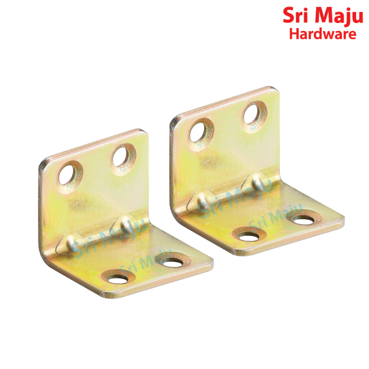 MAJU LBI-YZ6H Quality Yellow Zinc ¾" L Bracket 90 Degree Shape Shelve ...