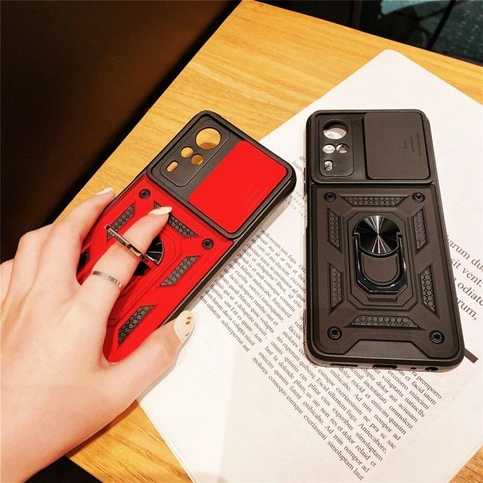 Case Transformer Slide Camera 2in1 Samsung A05/A05S/A02S/A03 Core Hardcase Robot Ring Stand 360 ...