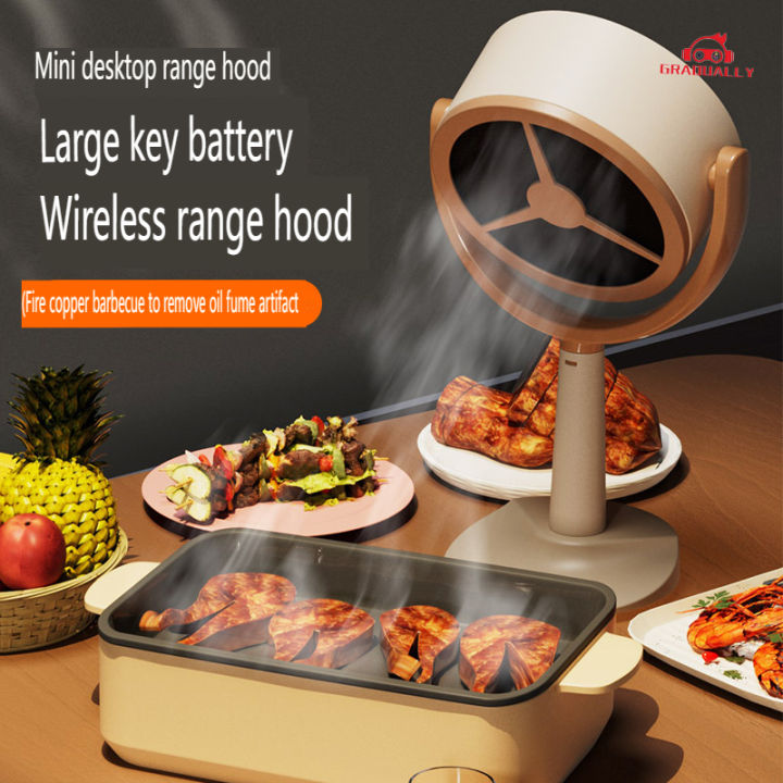 Desktop Range Hood, Portable Range Hood with 2 Speed Exhaust Fan ...