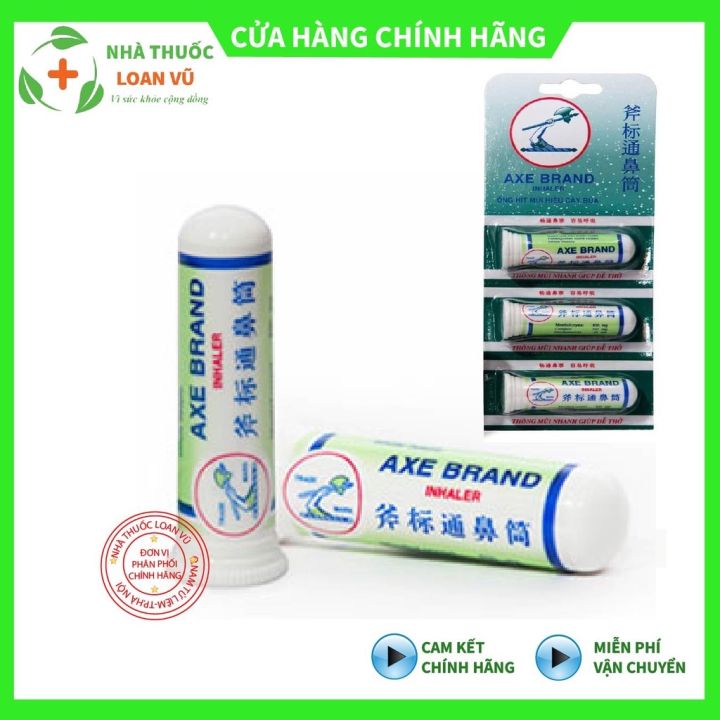 Ống hít mũi hiệu Cây Búa - Axe Brand Inhaler - Thông mũi nhanh, giúp dễ ...