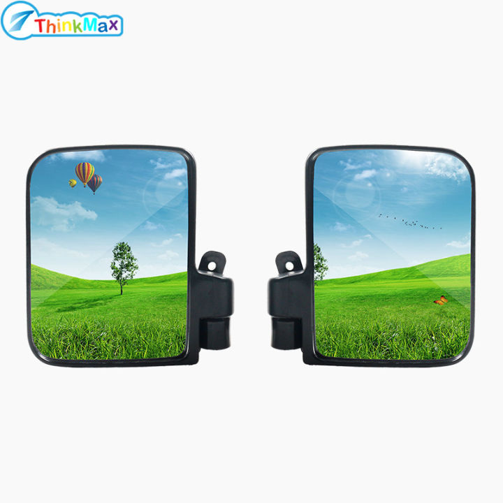 Golf Cart Side Mirrors 180 Degrees Rotated Angle Adjustable Rear View ...