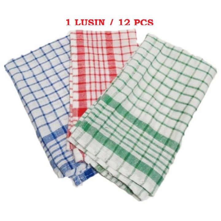 1 LUSIN Serbet kotak putih kain lap serbaguna 12 pcs | Lazada Indonesia