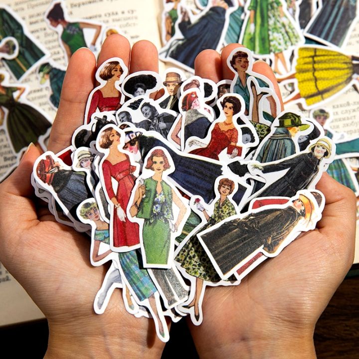 COONOTE 30pcs/pack Vintage Classic Gentleman and Lady Stickers Retro ...