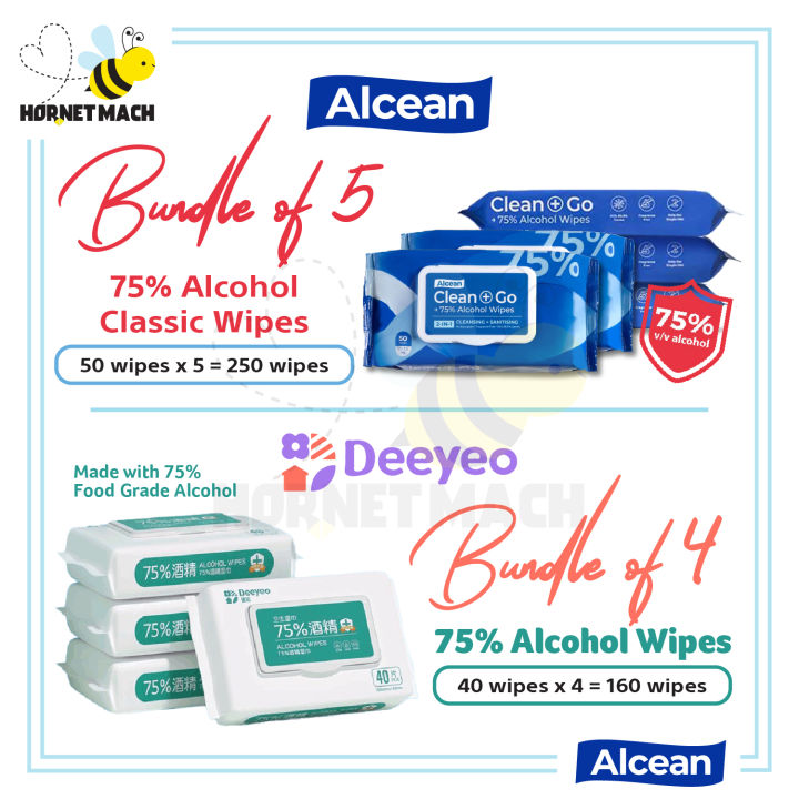 Alcean 75% Alcohol Classic Wipes 50pc (CLASSIC SERIES) / Deeyeo 75% ...