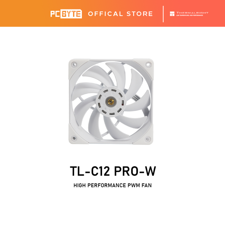 Thermalright TL-C12 PRO-W - 120mm High Air Flow Chassis Fan (White ...