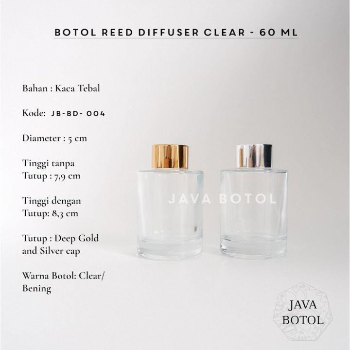 Botol Reed Diffuser CLEAR Transparan 60 mL | Lazada Indonesia