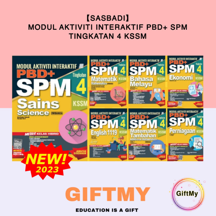 【Sasbadi】Modul Aktiviti Interaktif PBD+ SPM Tingkatan 4 KSSM Edisi 2023 — Dwibahasa Form 4 ...