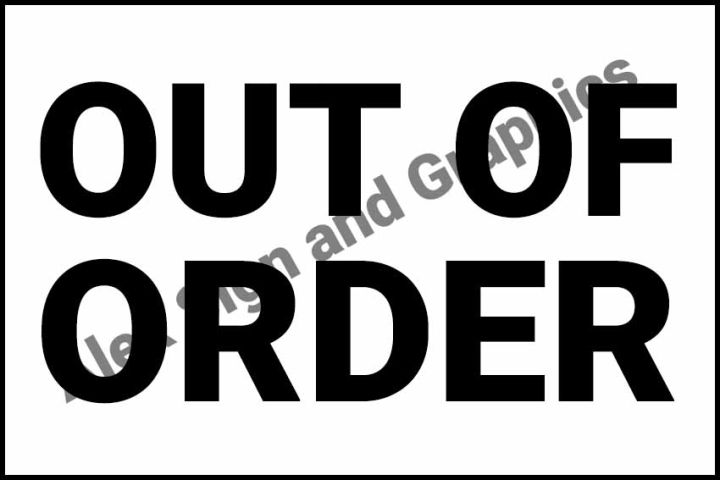 Out of Order PVC Signage - A4 Size (7.5 x 11.25 inches) | Lazada PH