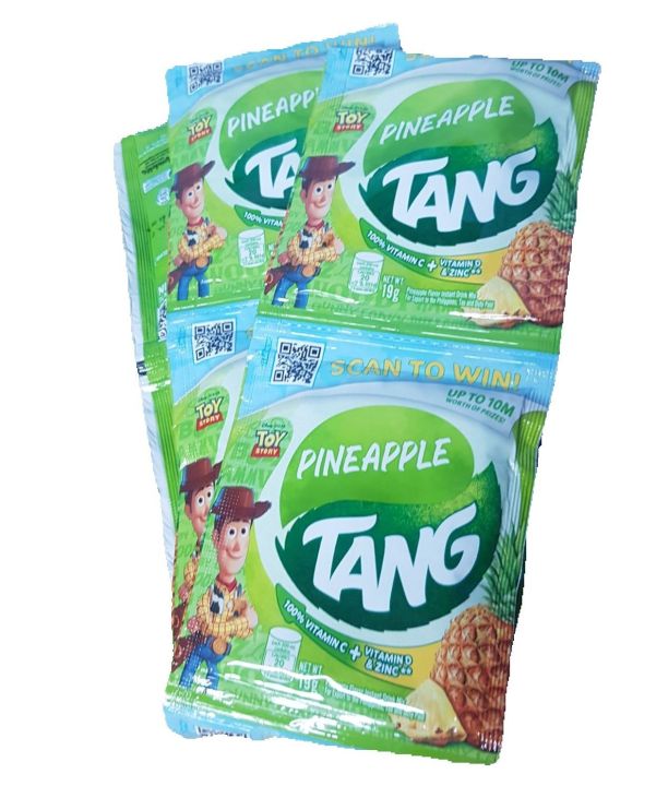 TANG Powdered Juice 100% Vitamin C - Pineapple Flavor (12 packs x 19 ...