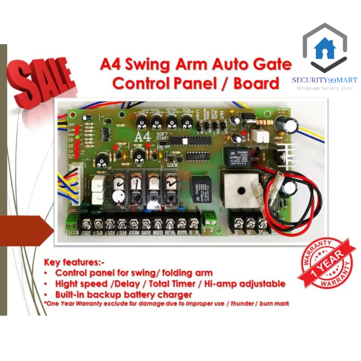 A4 Swing Arm Auto Gate Control Panel / Board | Lazada