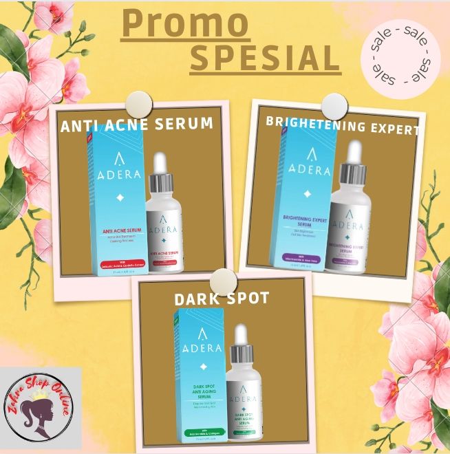 ADERA BRIGHETENING SERUM/ADERA DARK SPOT SERUM/ADERA ANTI ACNE SERUM | Lazada Indonesia