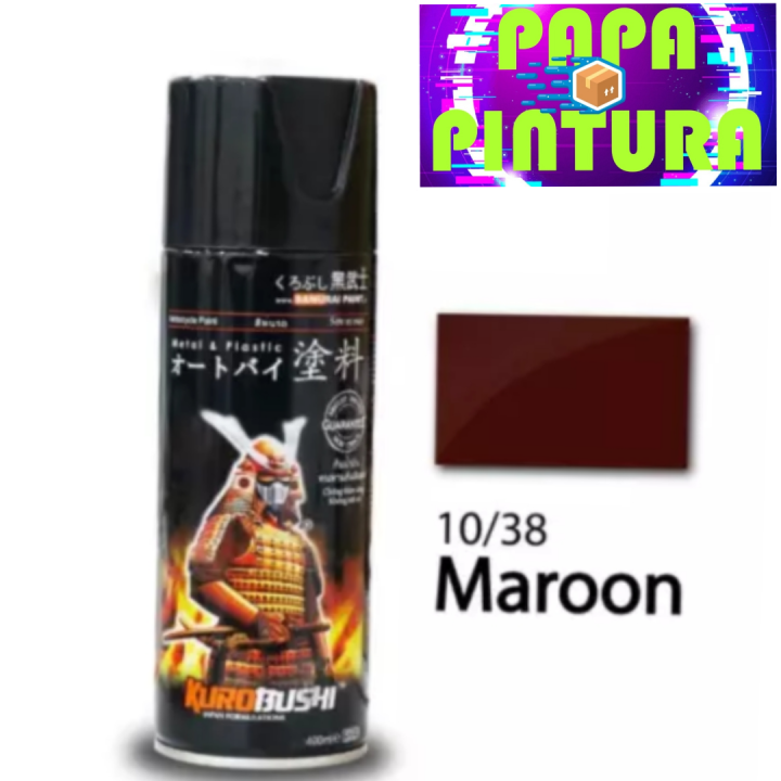 SAMURAI SPRAY PAINT MAROON 10/38 (STANDARD COLORS ) 400ML | Lazada PH