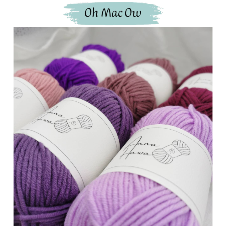 Oh Mac Ow 5 ply yarn milk cotton yarn 50g per roll | Lazada