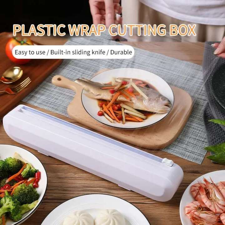JYL Plastic Wrap Dispenser Cling Film Dispenser Cutter Saran Wrap ...