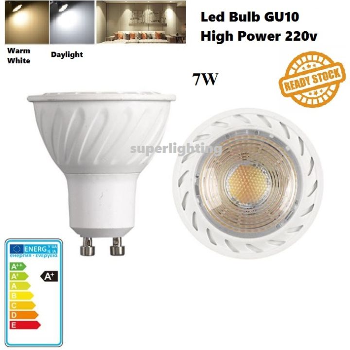 GU10 7w LED BULB GU10 High Power 220v Daylight/ Warm White Color | Lazada
