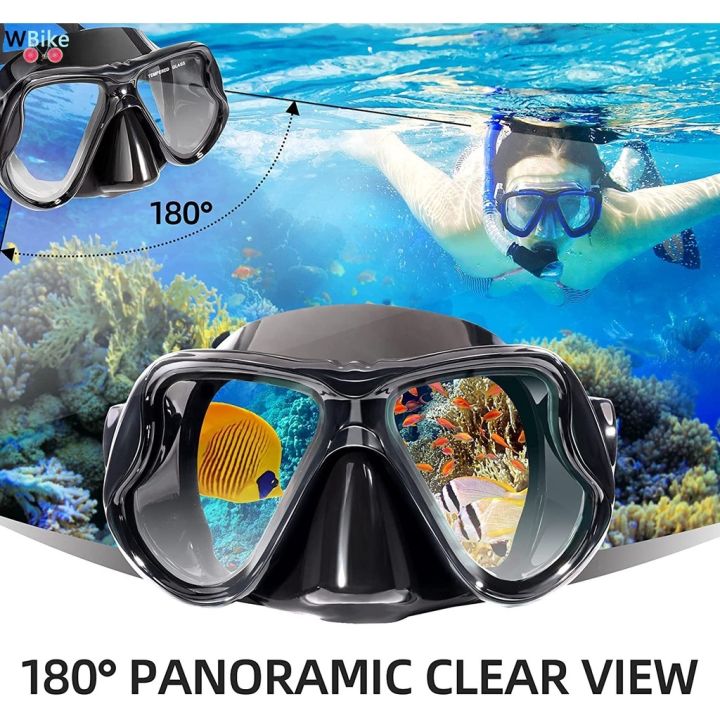 2023 Wbike Snorkeling Scuba Diving Goggles HD Tempered Glass Mask Anti ...